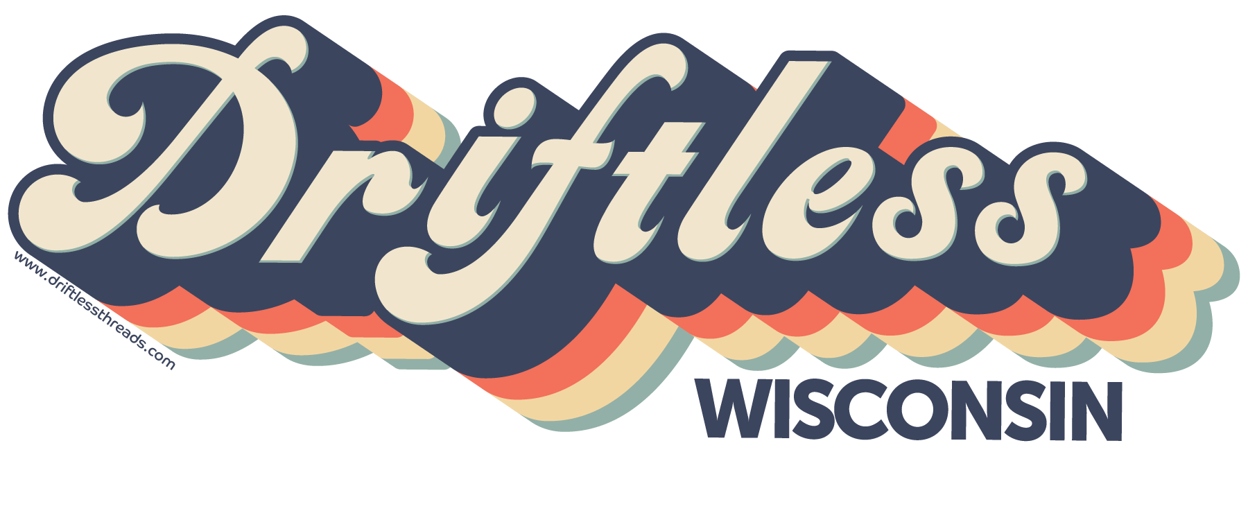 Driftless Signature Contour - Bubble-free stickers – Driftless Threads